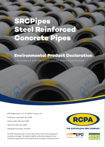 New EPD alert: RCPA Steel Reinforced Concrete pipe products – start2see